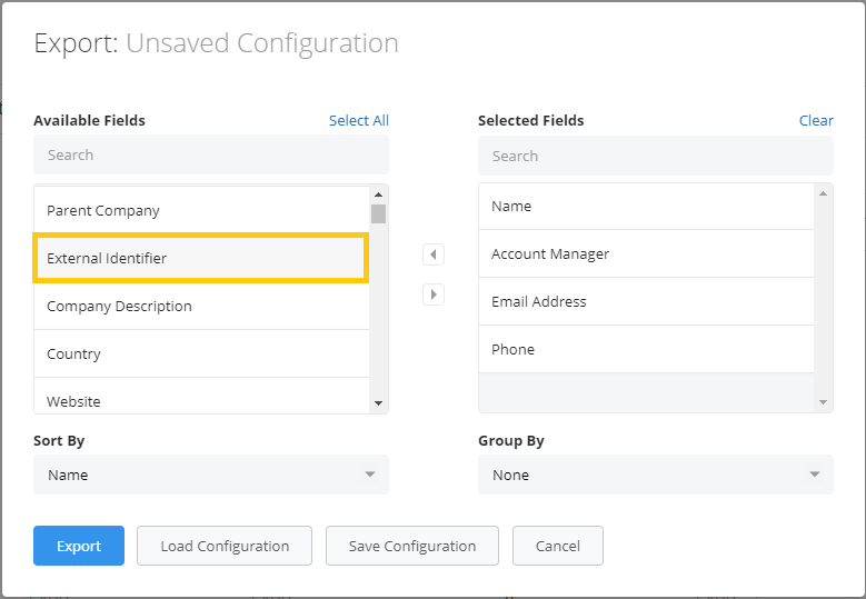Membrain Help Center - CRM - Exporting Data